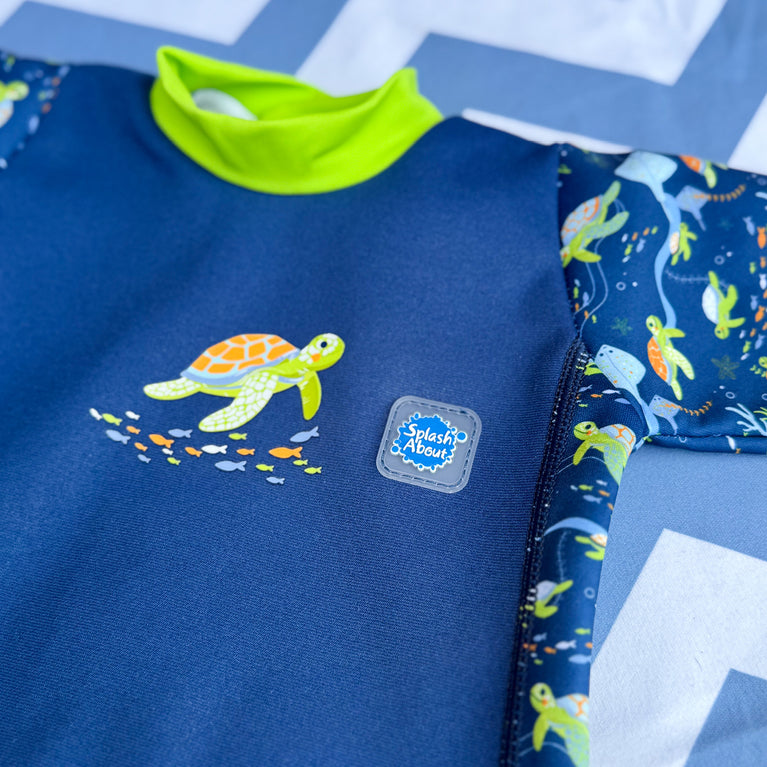 Warm in One™ Turtle Tide | Baby Fleece Warming Wetsuit | Splash About UK
